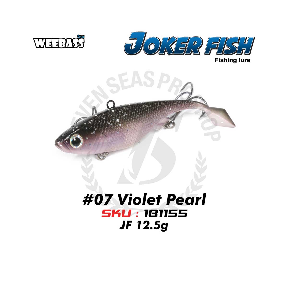 Weebass Joker Fish JF 12.5g #07-Violet Pearl*เหยื่อปลายาง - 7 SEAS ...