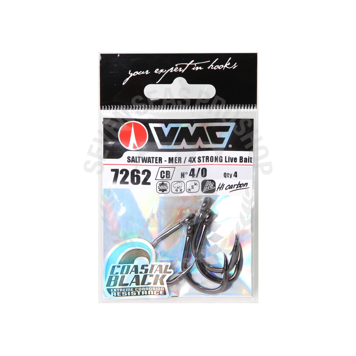 VMC 4X Strong Live Bait 7262-CB #4/0 - 7 SEAS PROSHOP (THAILAND)