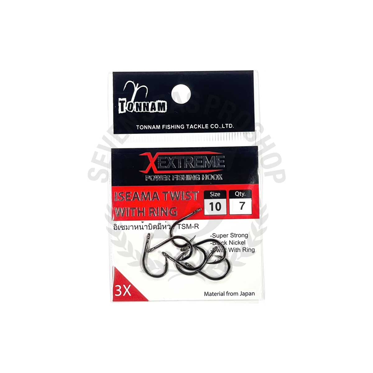 Tonnam Extreme Iseama Twist With Ring TSM-R #10*เบ็ดอิเซอะมะ - 7 SEAS PROSHOP (THAILAND)