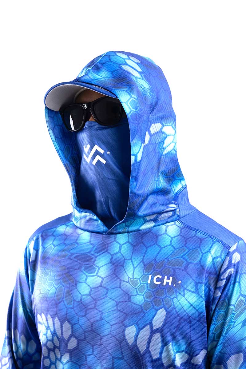 ICH Native Hoodie Cobalt Python Camouflage (Men Size-L)*เสื้อตกปลาแขน ...