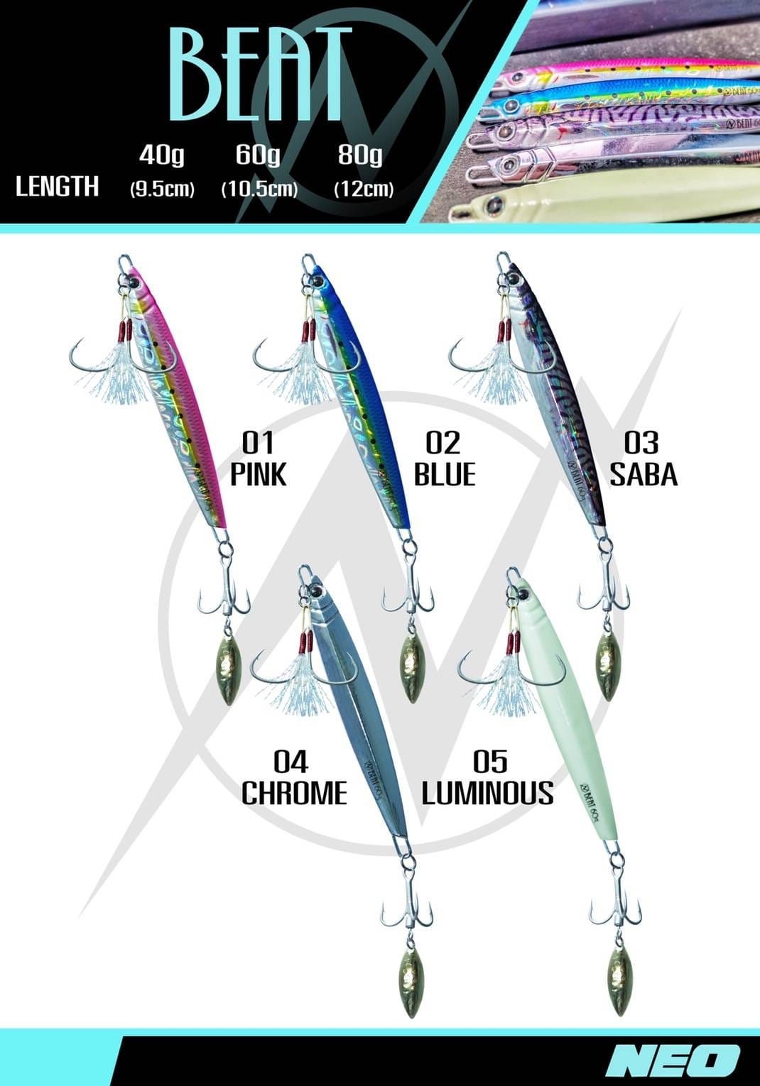 Lures Factory Neo Metal Jig Beat 40g #Blue*เหยื่อจิ๊ก - 7 SEAS PROSHOP ...