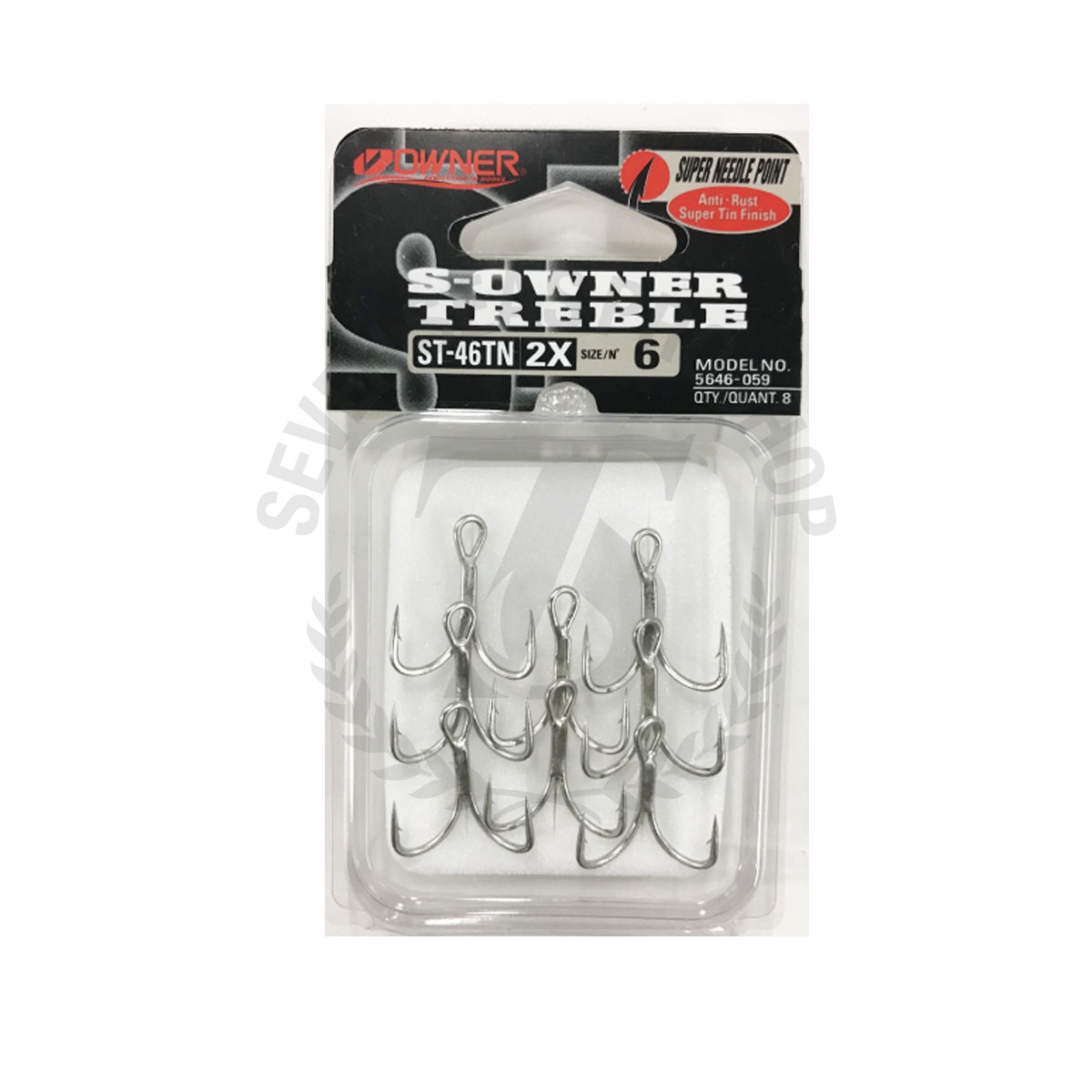 Owner treble Hook ST-41TN 2X #6*เบ็ดสามทาง - 7 SEAS PROSHOP (THAILAND)