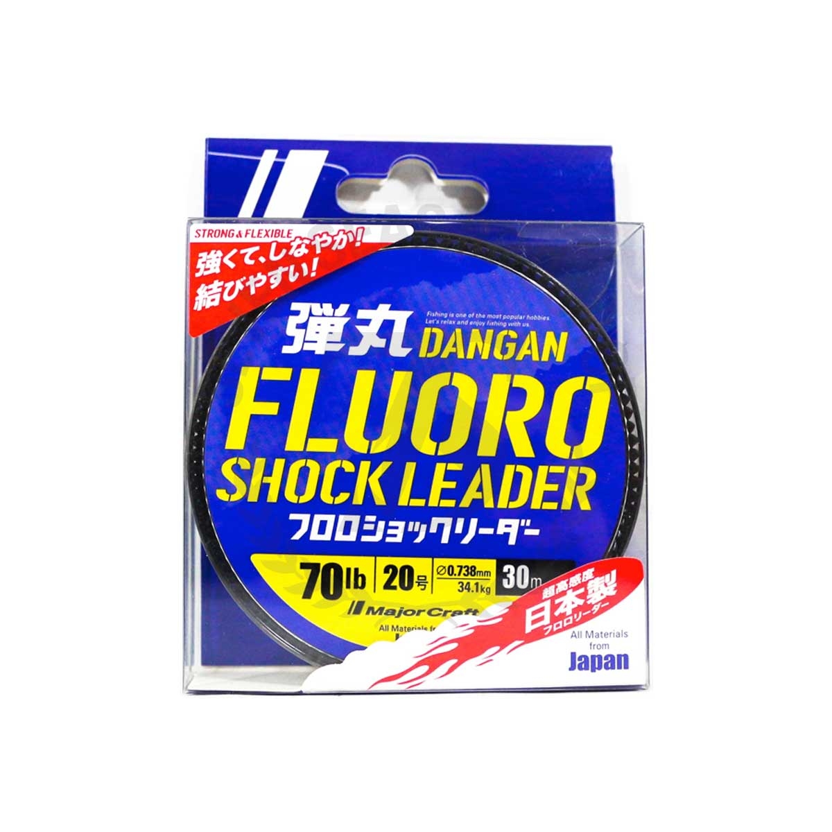 Major Craft Dangan Fluoro Shock Leader 30m #70lb*สายลีดฟลูออโรคาร์บอน - 7 SEAS PROSHOP (THAILAND)