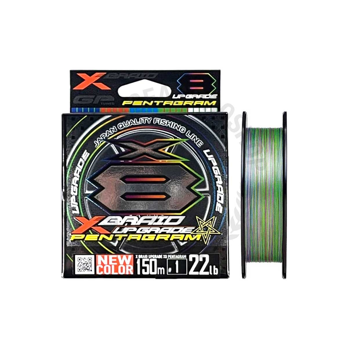 YGK X-Braid Upgrade X8 Pentagram 150m #PE1 (Multi Color)*สายพีอี - 7 SEAS PROSHOP (THAILAND)