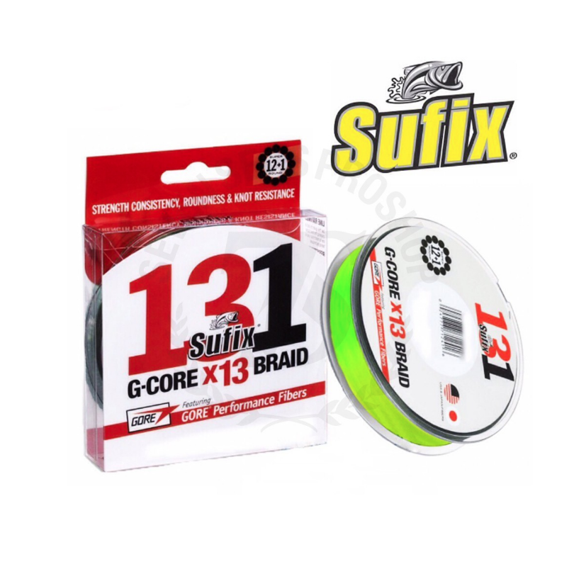 Sufix 131 G-Core X13 Braid 270m #PE1.2 (Neon Chartreuse)*สายพีอี - 7 SEAS PROSHOP (THAILAND)