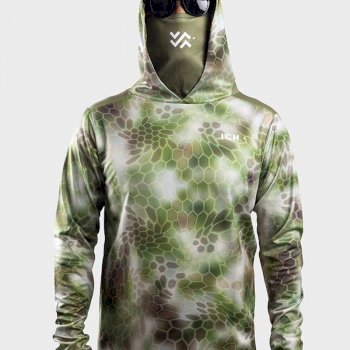 ICH Native Hoodie Olive Python Camouflage (Men Size-4XL)*เสื้อฮู้ดแขน ...